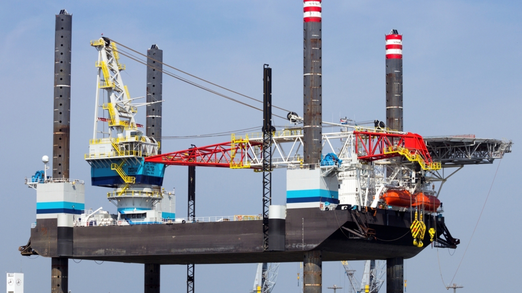 Lift Boat for Sale or Charter Jack Up Barge - Marine Tags